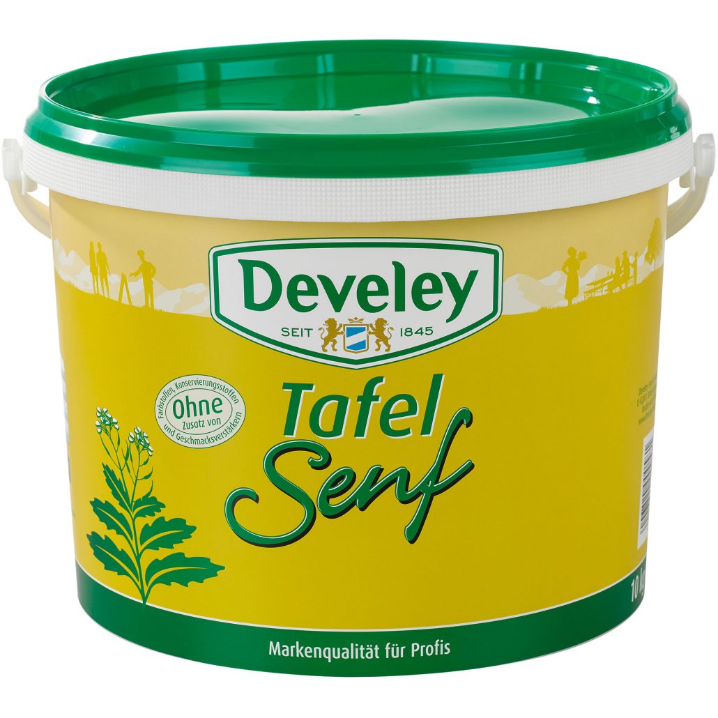 Develey Tafelsenf mittelscharf 10kg Eimer – Hans Wagner Bestellplattform